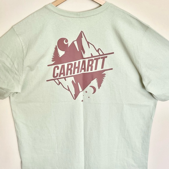 Carhartt | Shirts | New Carhartt Mountain Graphic Limestone Pocket T ...